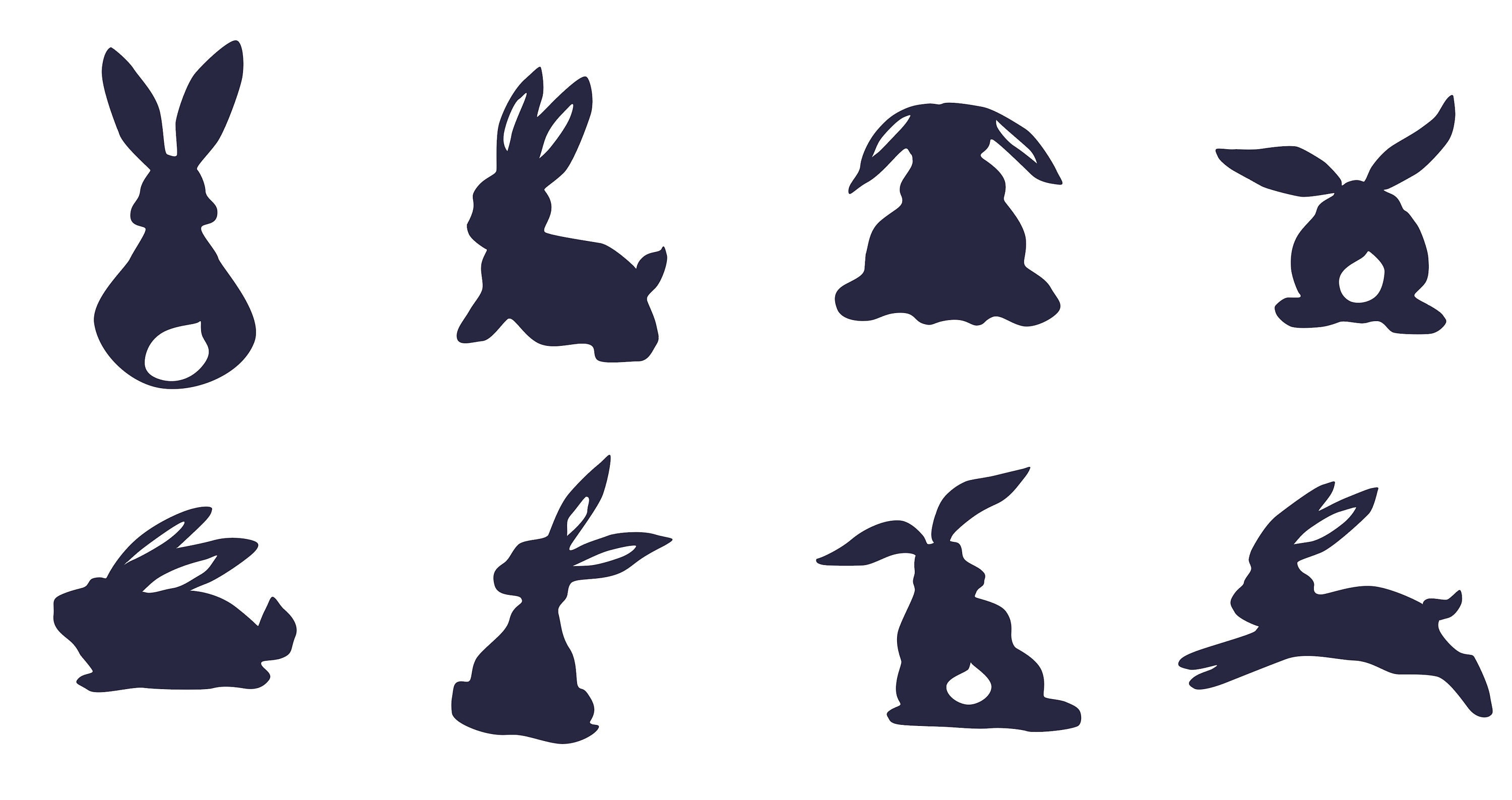 Easter Rabbit Silhouette SVG | Easter SVG | Bunny SVG | Easter Bundle ...