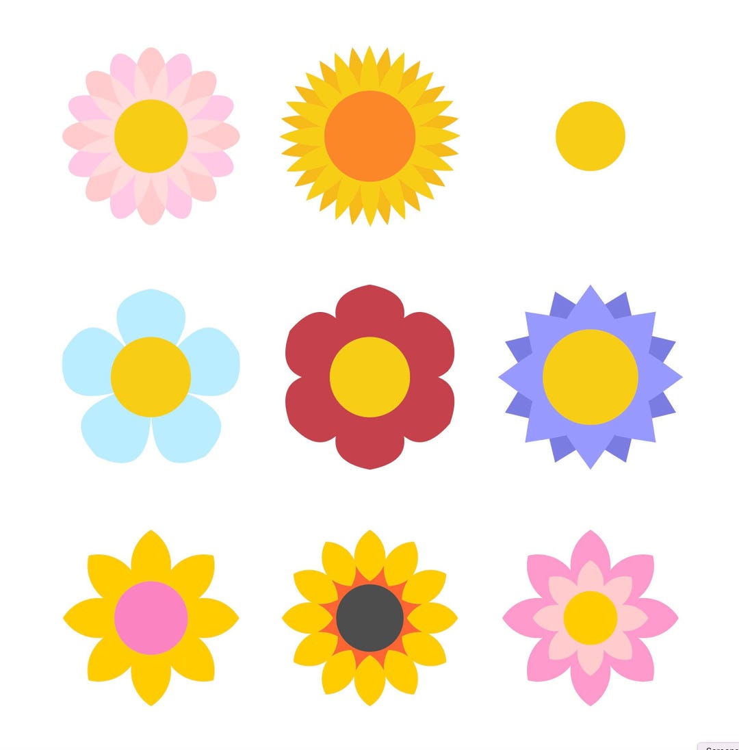 Cartoon Flower Bundle SVG (png, Jpg, Dfx) (instant Download) - Etsy