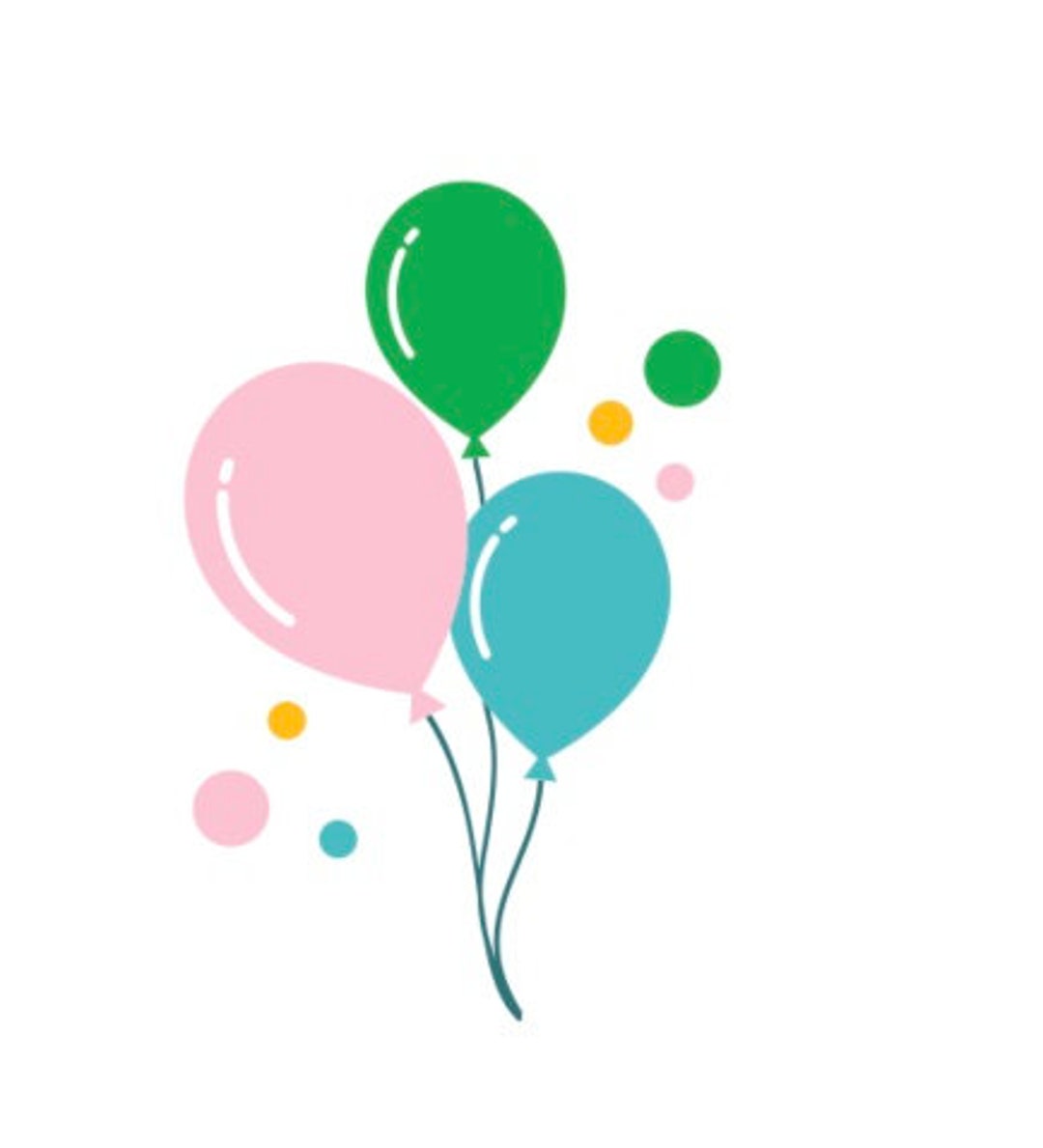 Ballonnen SVG afbeelding | Ballonnen SVG | Kleurrijke ballonnen SVG ...