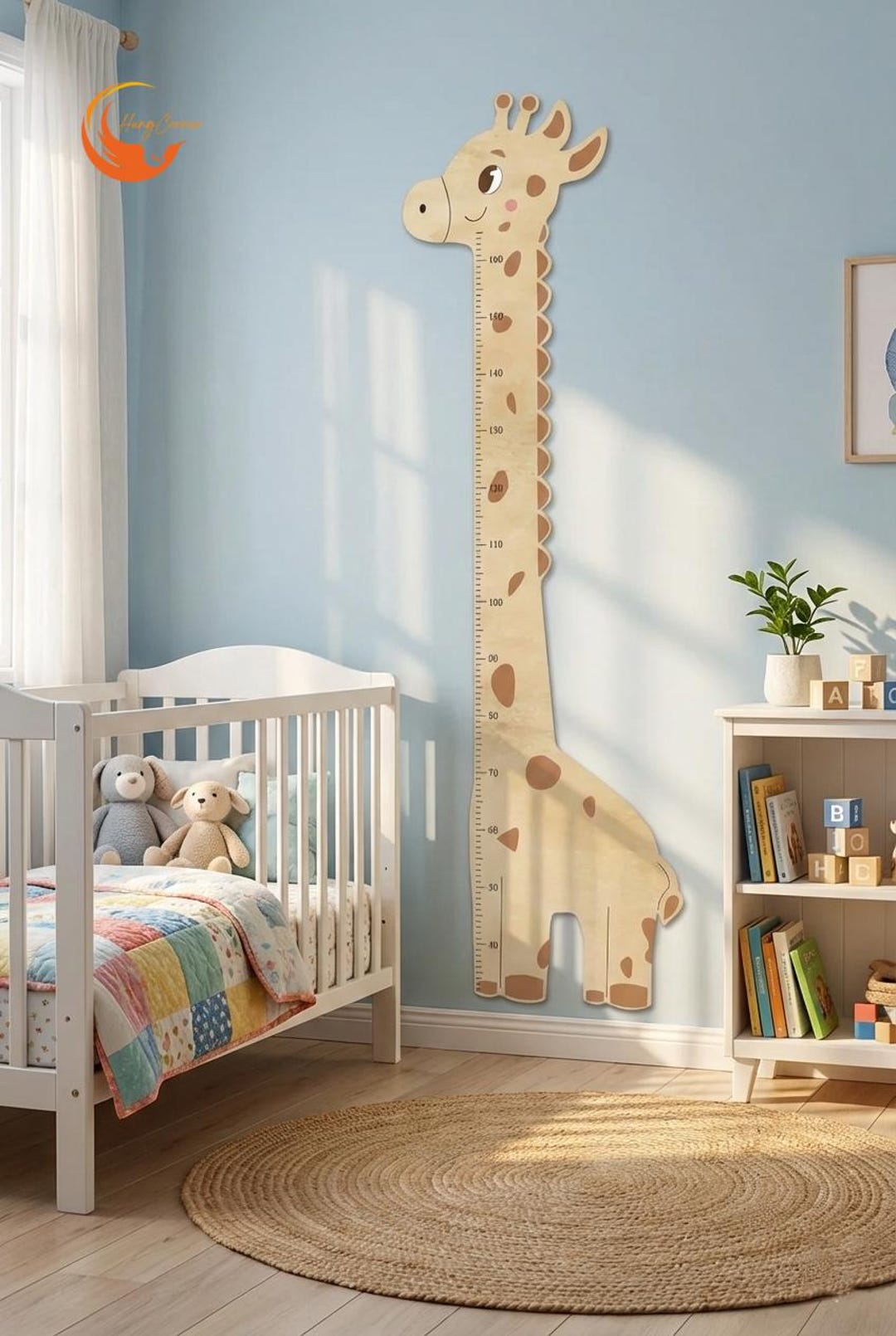 Giraffe Height Chart for Kids, Nursery Wall Decor, Wooden Growth Chart ...