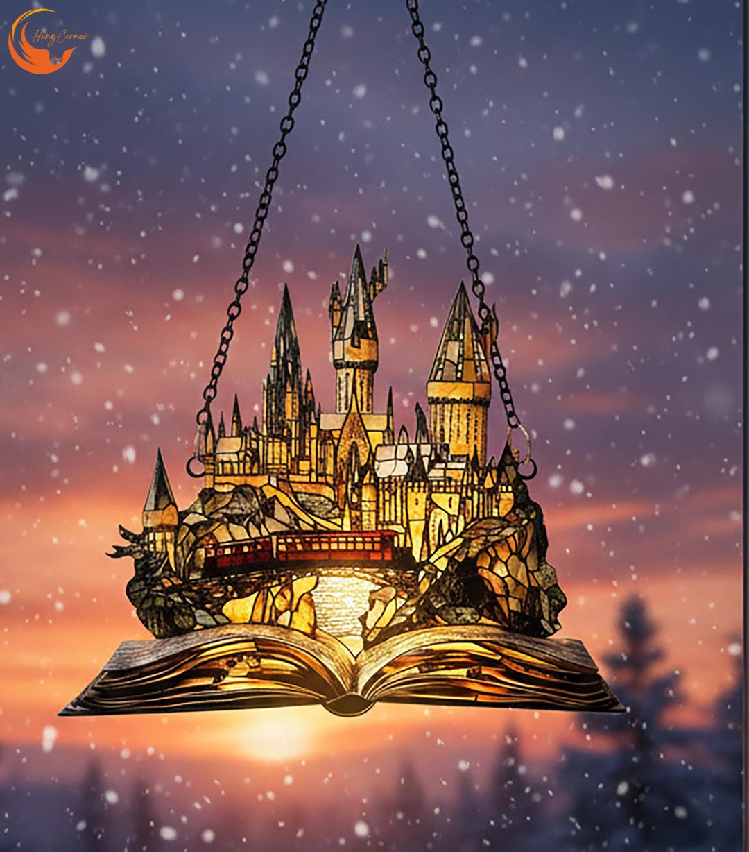 Wizard Cozy Reading Shelf Castle Decor - Acrylic Magical Window ...