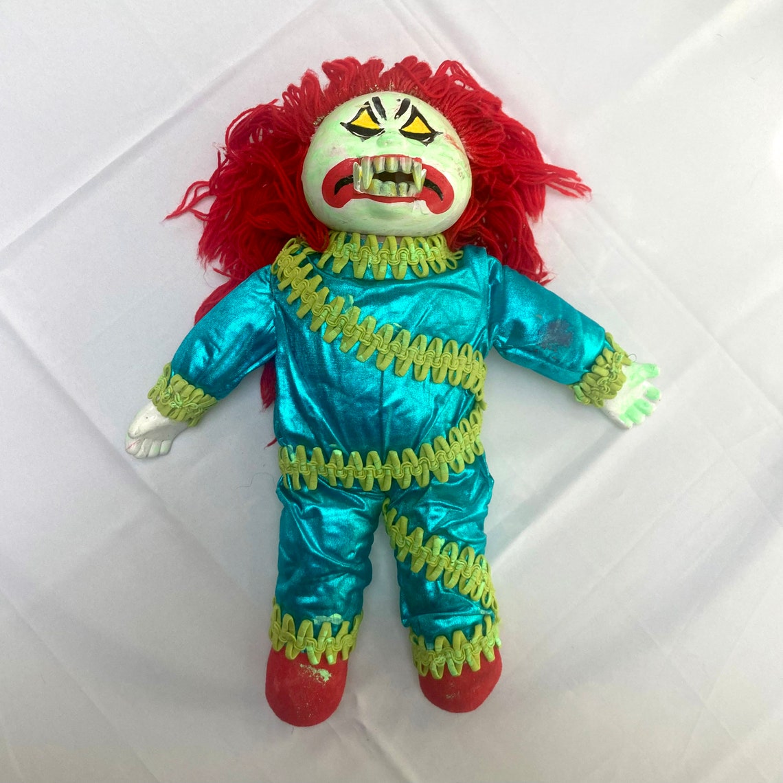 Haunted Cabbage Patch Altered Baby Doll, Vintage Halloween Decor, Red ...