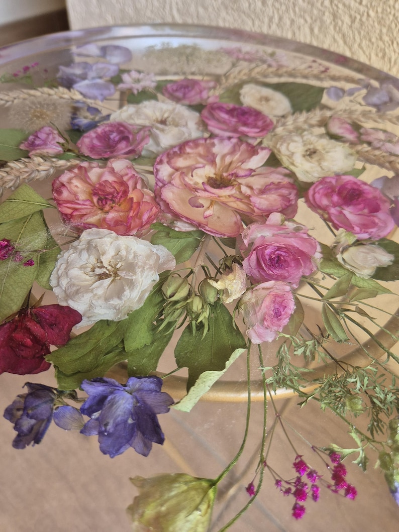 Wedding Flower Preservation Table – Custom Wood & Epoxy Resin Table ...