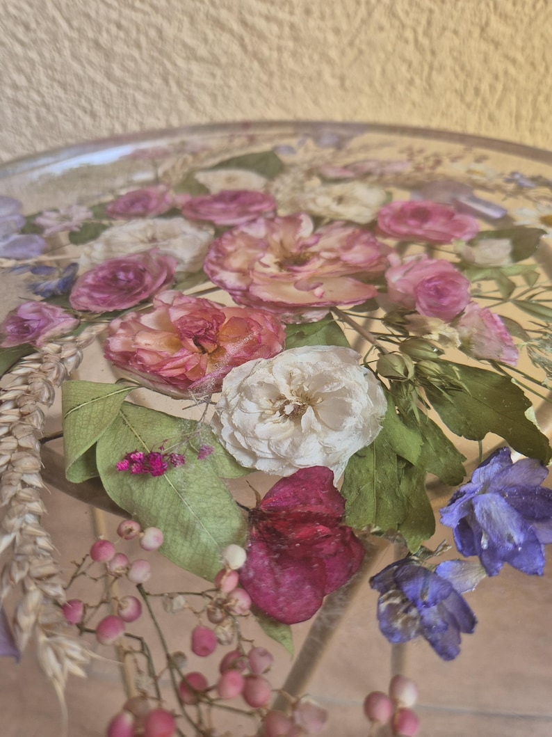 Wedding Flower Preservation Table – Custom Wood & Epoxy Resin Table ...