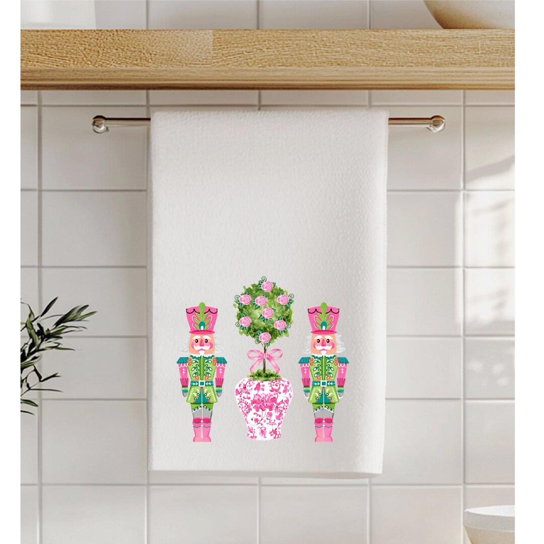 Nutcracker Trio Tea Towel | Holiday Kitchen Decor - Etsy