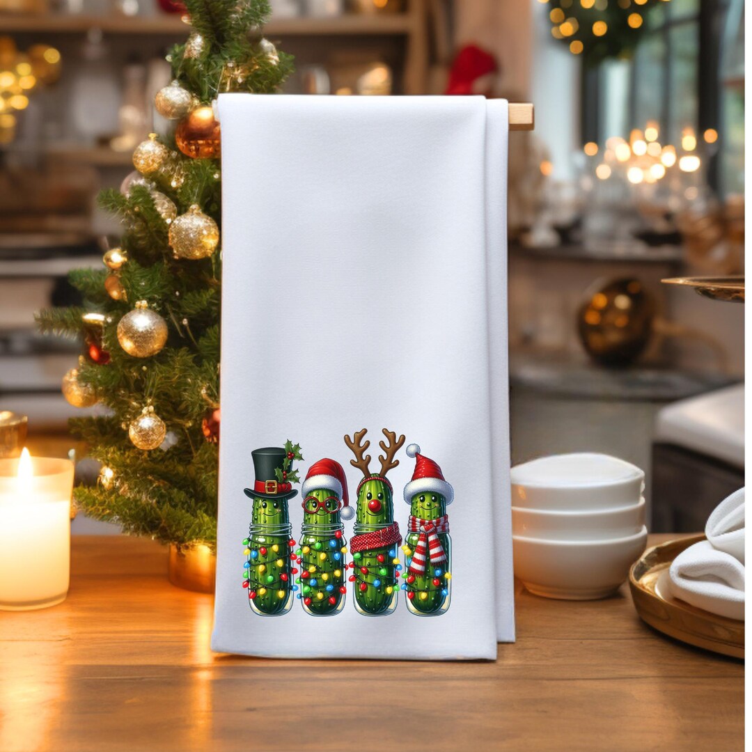 Funny Pickle Christmas Hand Towel – Holiday Decor - Etsy