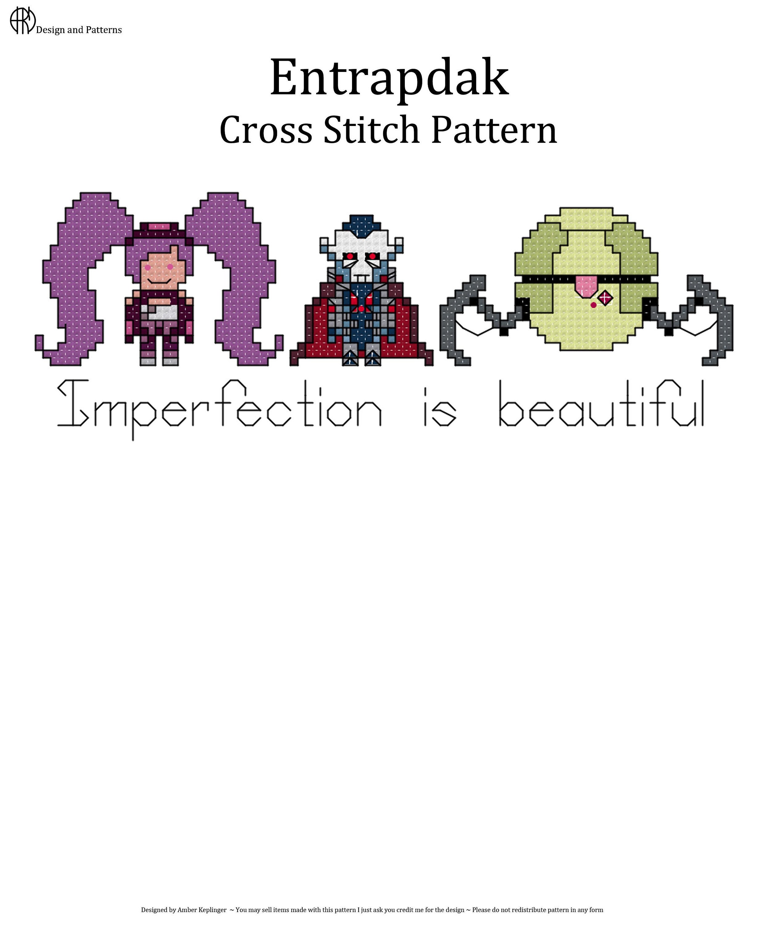Entrapdak Cross Stitch Pattern - Etsy