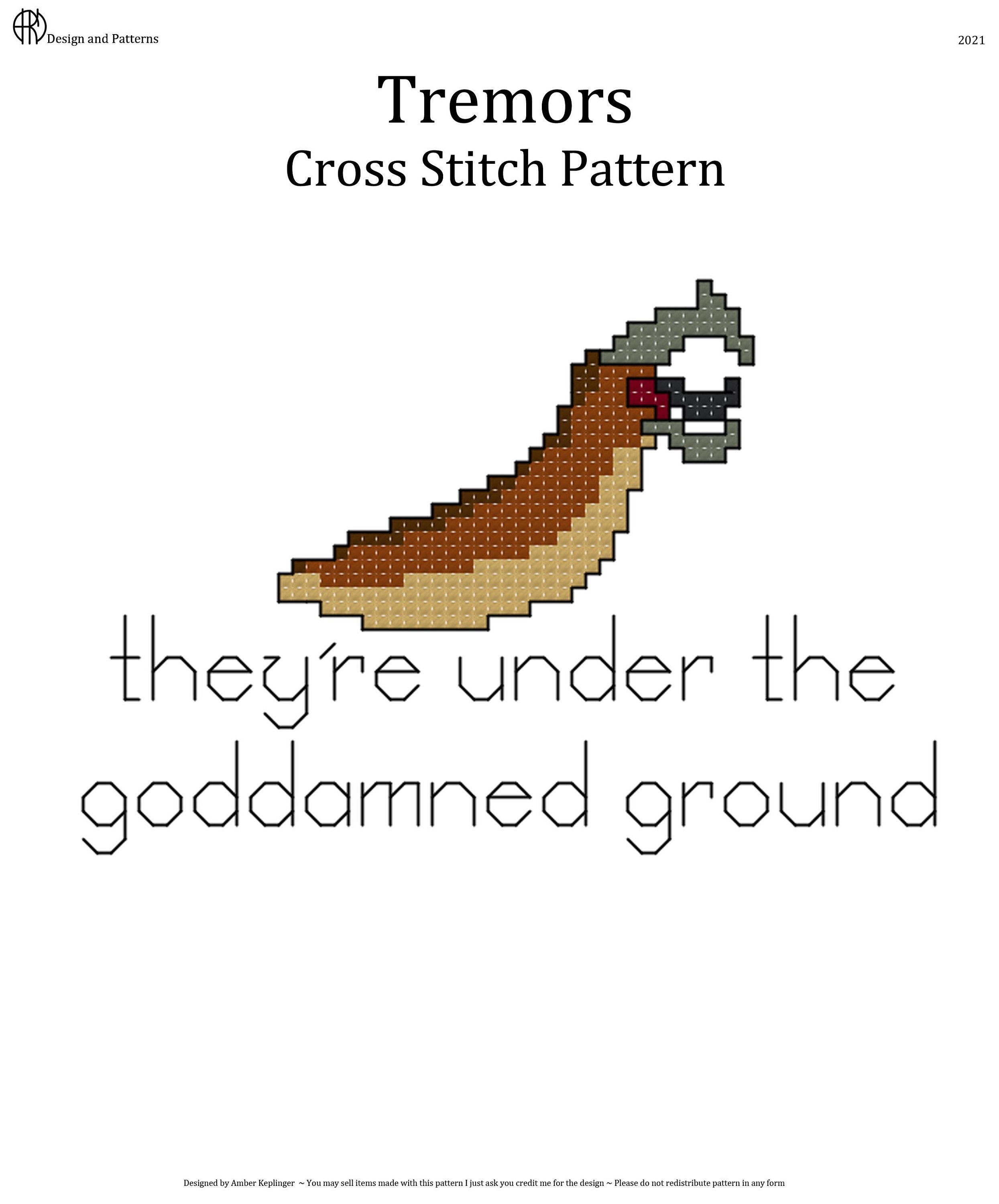 Tremors Cross Stitch Pattern - Etsy