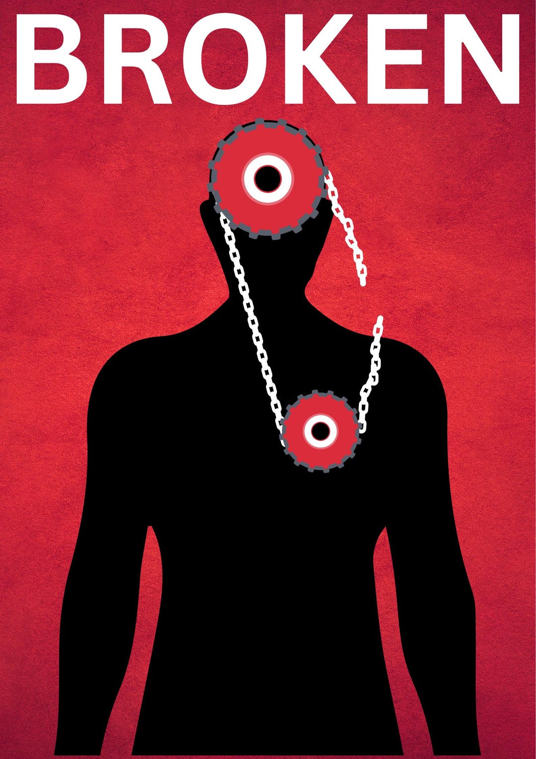 Broken Chain Cyclist Art | Grunge Bicycle Mechanic Poster | Cycling ...