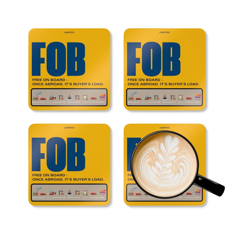 FOB Incoterms Coaster Set: Logistics & Shipping Theme Office Decor - Etsy