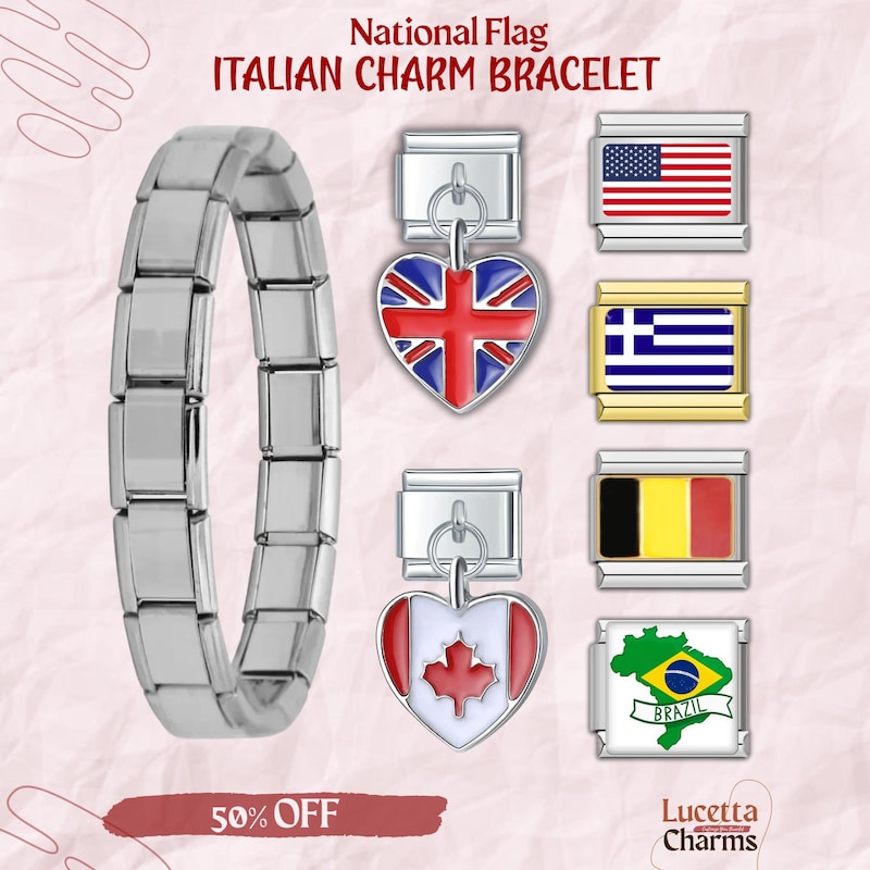 Flags of Countries Charms - Etsy