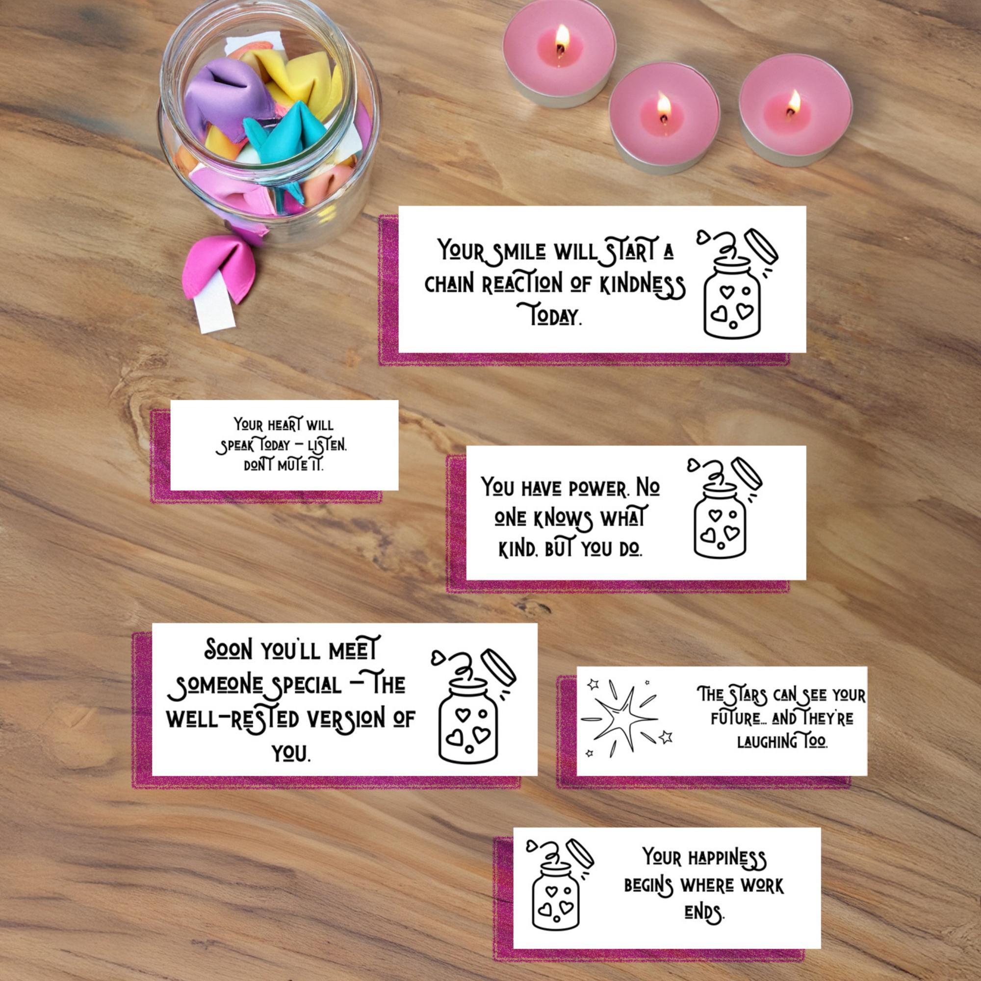 Funny Fortune Jar Notes – 365+ Daily Messages | Printable Gift, Party ...