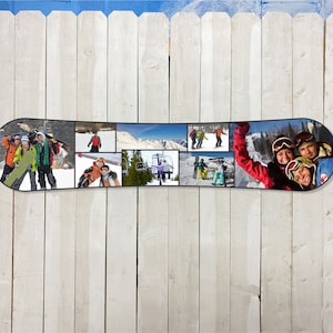Snowboard Photo Collage, Snowboard Decor, Photos Memories Snowboard ...