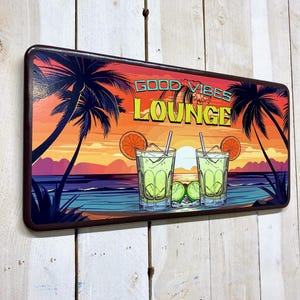 Custom Bar Sign: Tropical Tiki Decor, Personalized Wall Art - Etsy