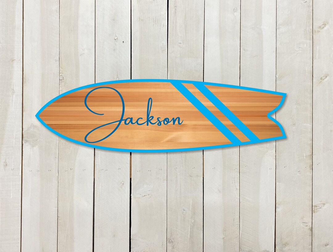 Surfboard Sign for Nursery or Child's Room, Personalized Sign ...