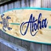 Surfboard Aloha, Hawaii Surfboard Wall Art Signs, Beach Tiki Decor Gift ...