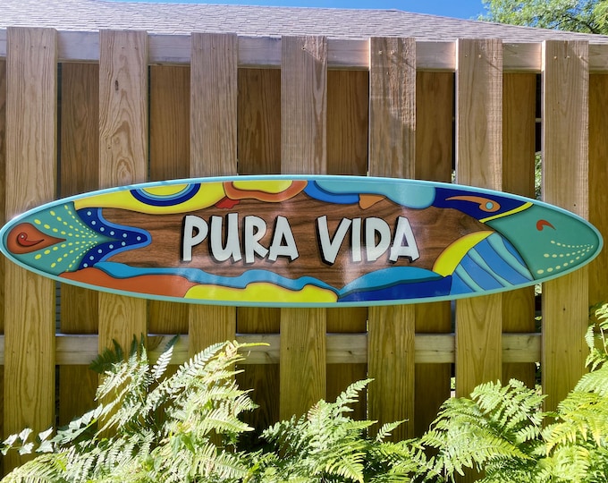 Costa Rica Metal Sign Pura Vida Lounge - Etsy