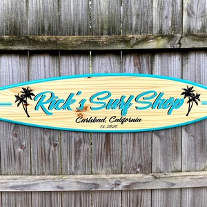 Surfboard Wall Beach Decor Custom, Wall Art Surfboard Sign, Surfboard ...