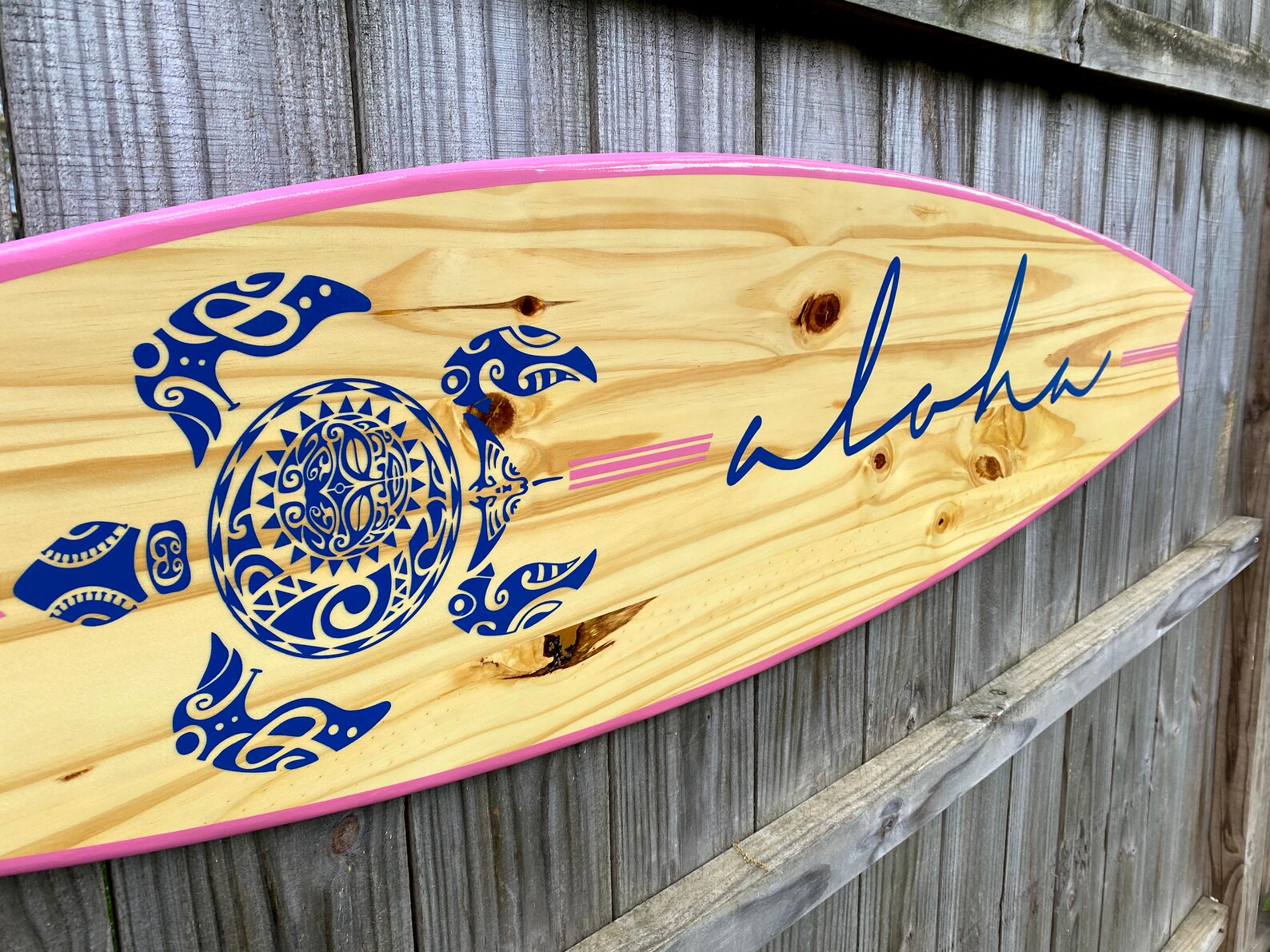 Surfboard Aloha Hawaii Surfboard Wall Art Signs Beach Tiki - Etsy