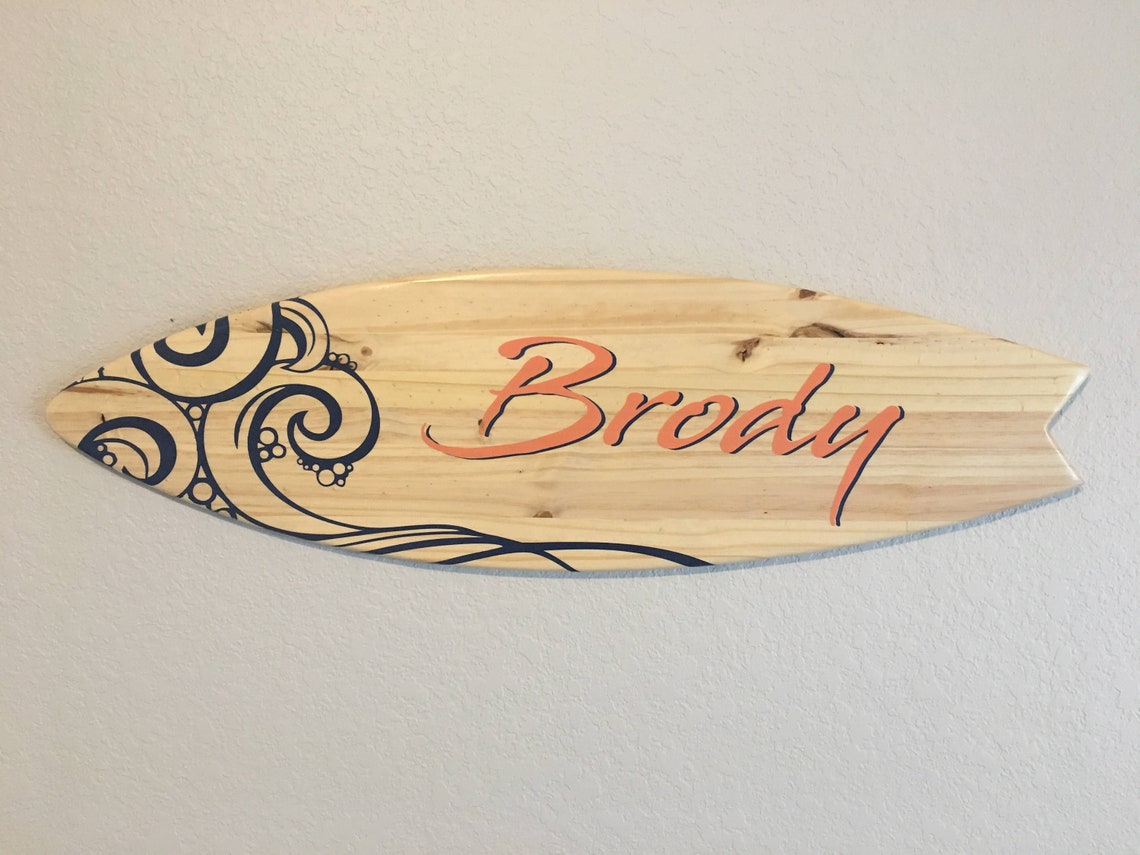 Surfboard Wall Decor Personalized Name Surfboard Signs - Etsy