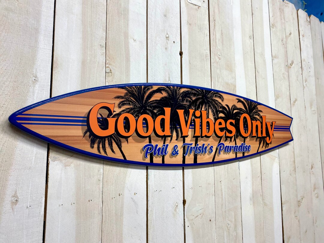 Surfboard Signs, Customized Sign, Perfect for Coastal, Beach Theme Wall ...