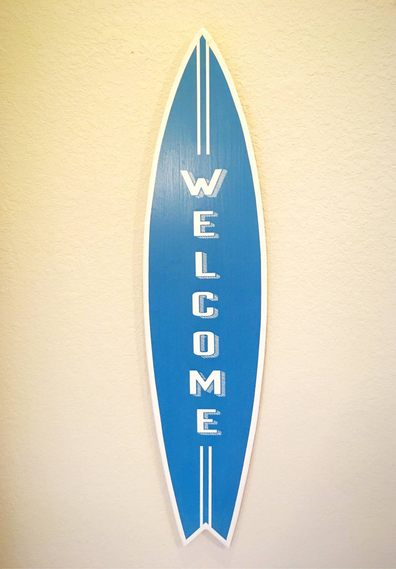 Surfboard Decor Signs Welcome Surf Wall Decor Custom Outdoor - Etsy