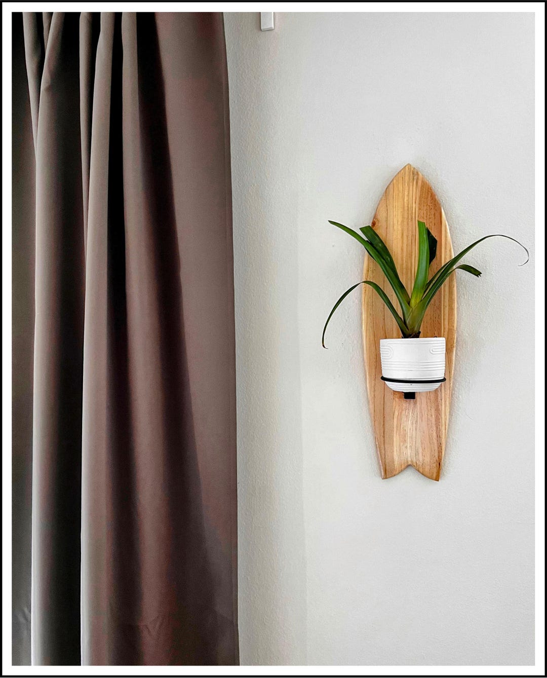Pine Wood Surfboard Plant Hanger: Coastal Home Decor (24" X 7") - Etsy