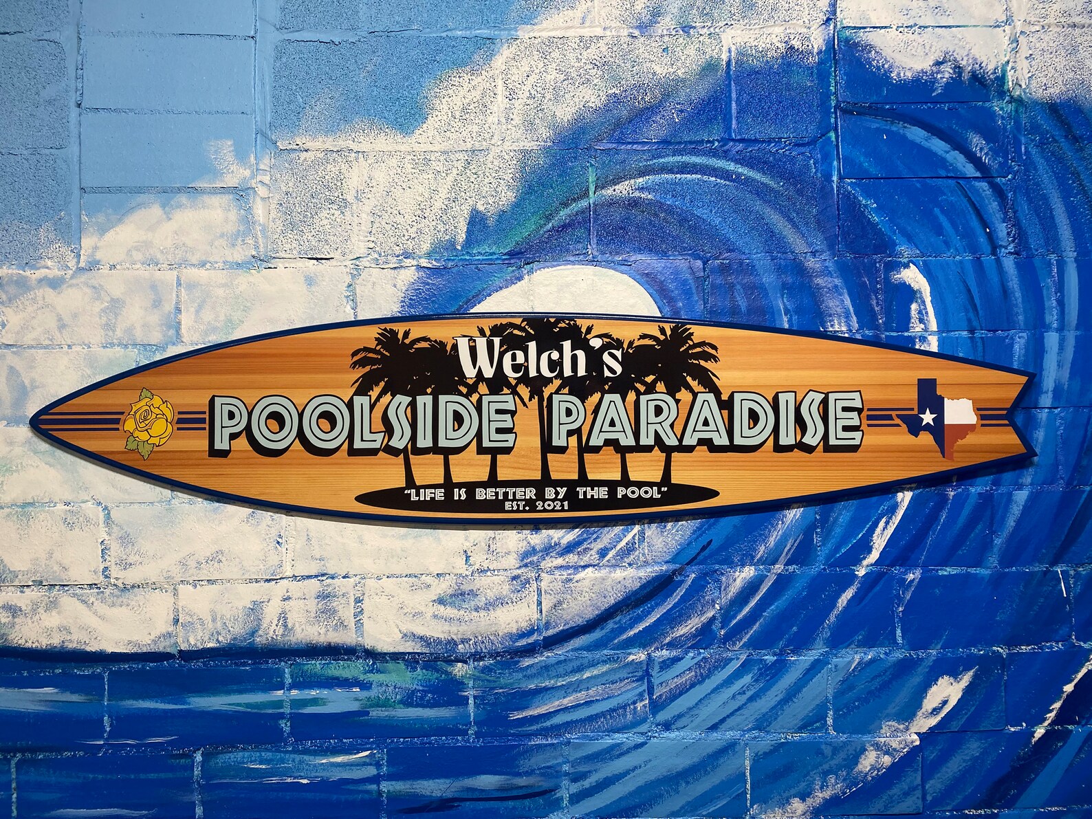 Surfboard Decor Wall Art, Personalized Surf Sign, Surfboard Perfect for ...