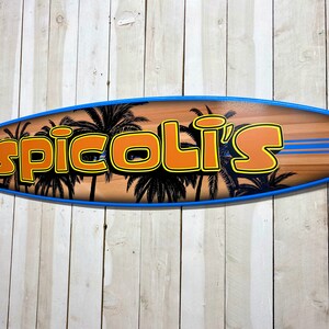 Surfboard Sign Personalized: Beach Theme Tiki Bar Decor - Etsy