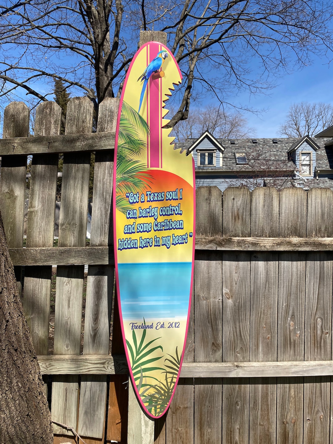 Surfboard Decor, Shark Bite Custom Surfboard Wall Art, Beach Walll ...