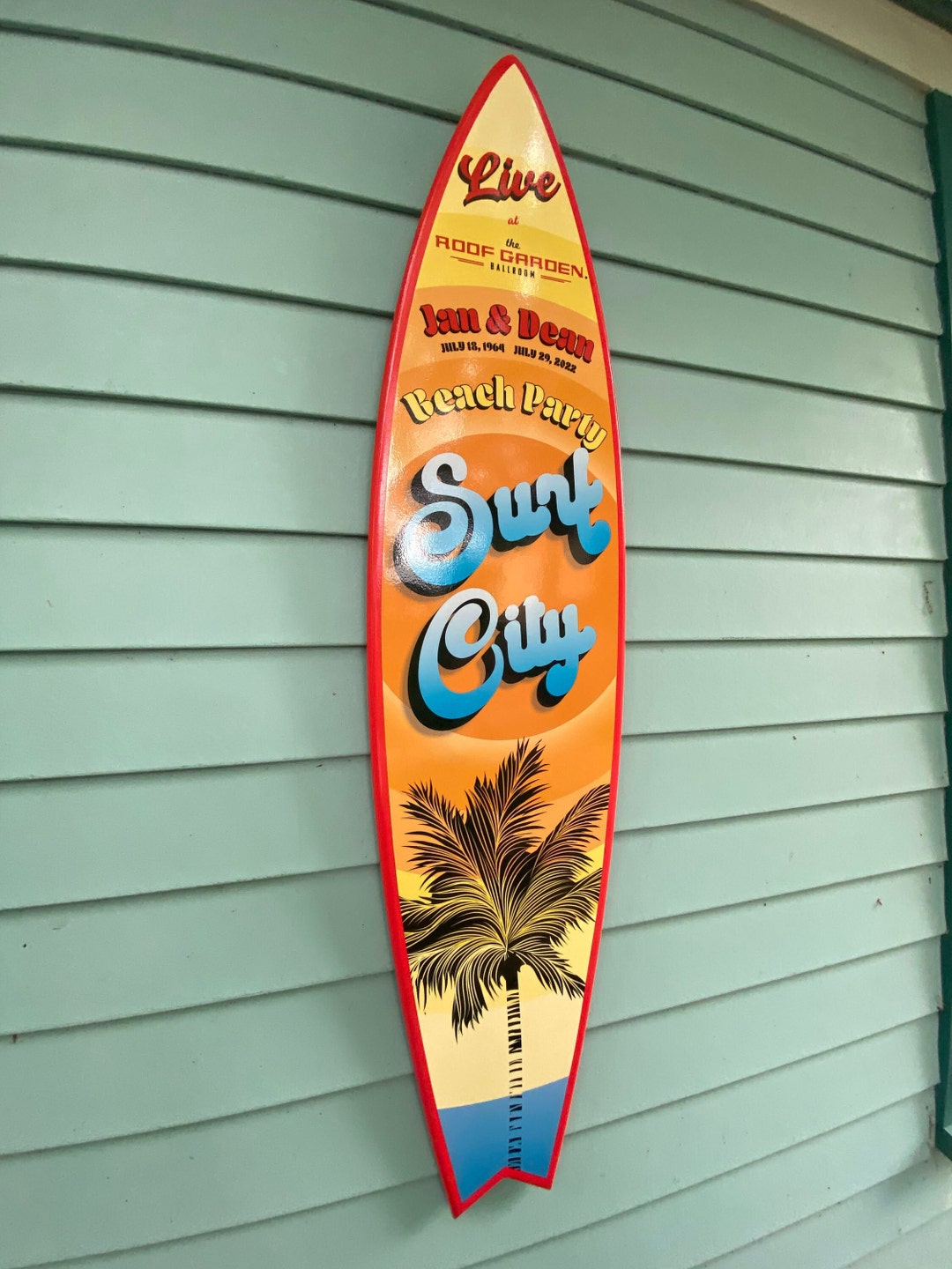 Business Logo Sign, Surfboard Sign Personalized Logo, Surfboard Wall ...