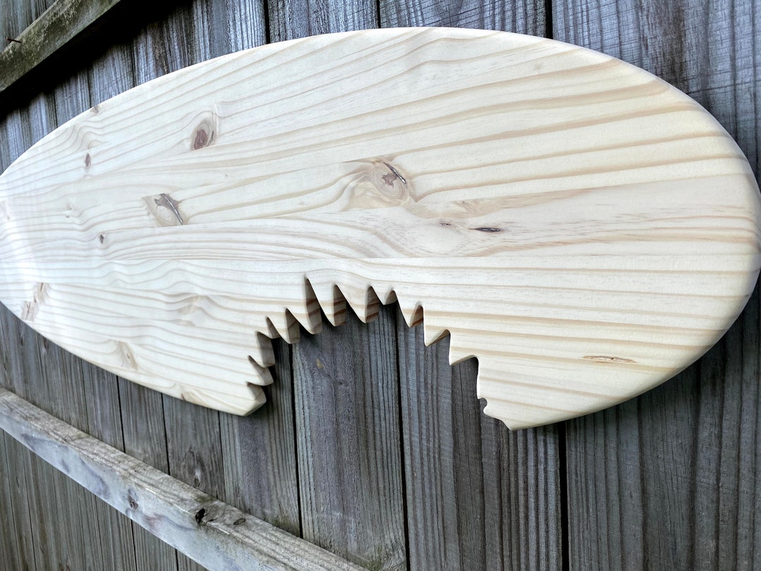 Unfinished Wood Shark Bite Surfboard Blank, DIY Surf Decor - Etsy