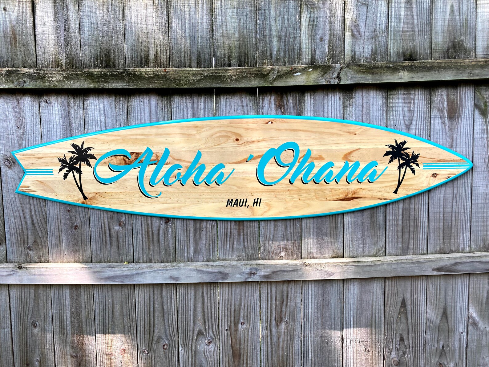 Surfboard Aloha Hawaii Surfboard Wall Art Signs Beach Tiki - Etsy