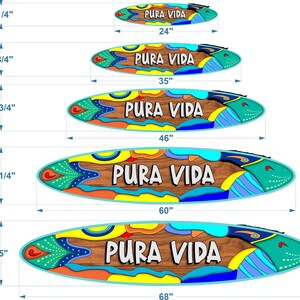 Pura Vida Surfboard Sign: Personalized Beach House Decor - Etsy