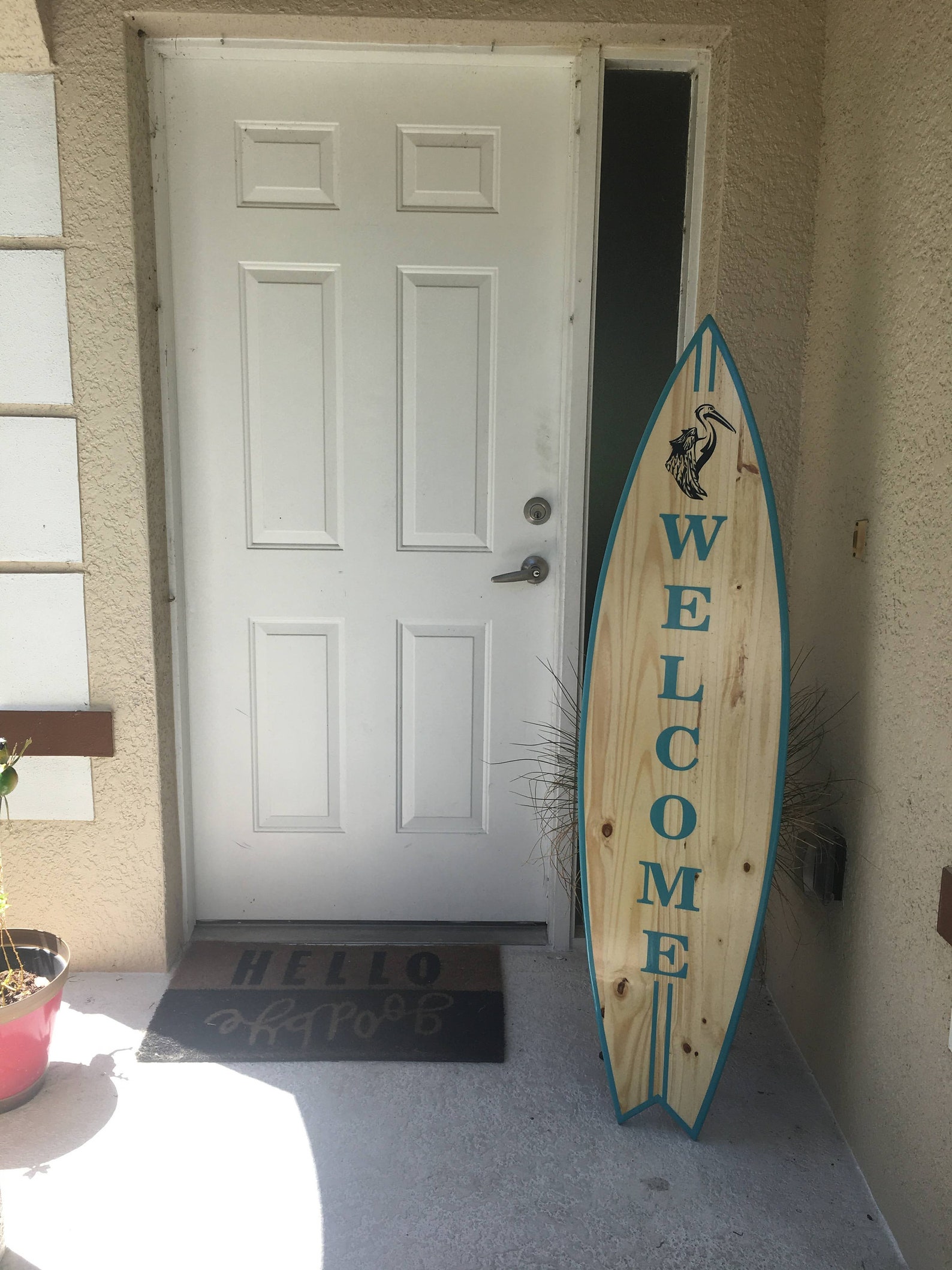 Surfboard Decor Signs Welcome Surf Wall Decor Custom Outdoor - Etsy
