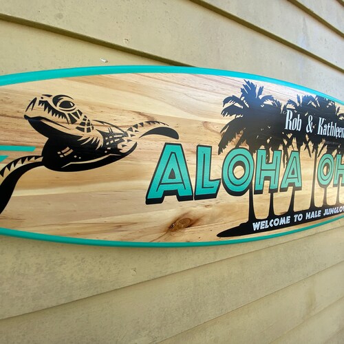 Surfboard Decor Wall Art Personalized Signs Perfect for - Etsy