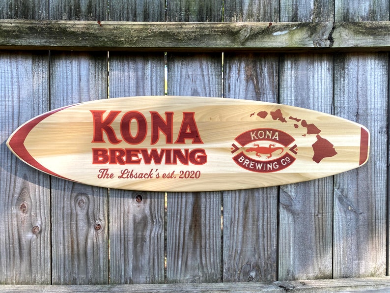 Surfboard Company Logo Sign, Tropical Beach Decor - Etsy