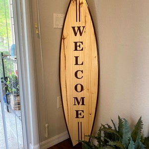 Surfboard Decor Signs, Welcome Surf Wall Decor, Custom Outdoor ...