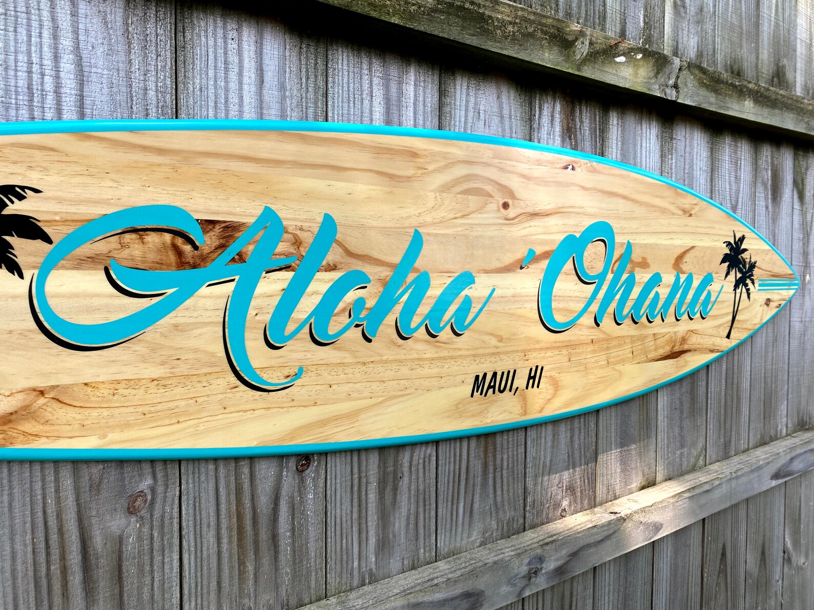 Surfboard Aloha Hawaii Surfboard Wall Art Signs Beach Tiki - Etsy
