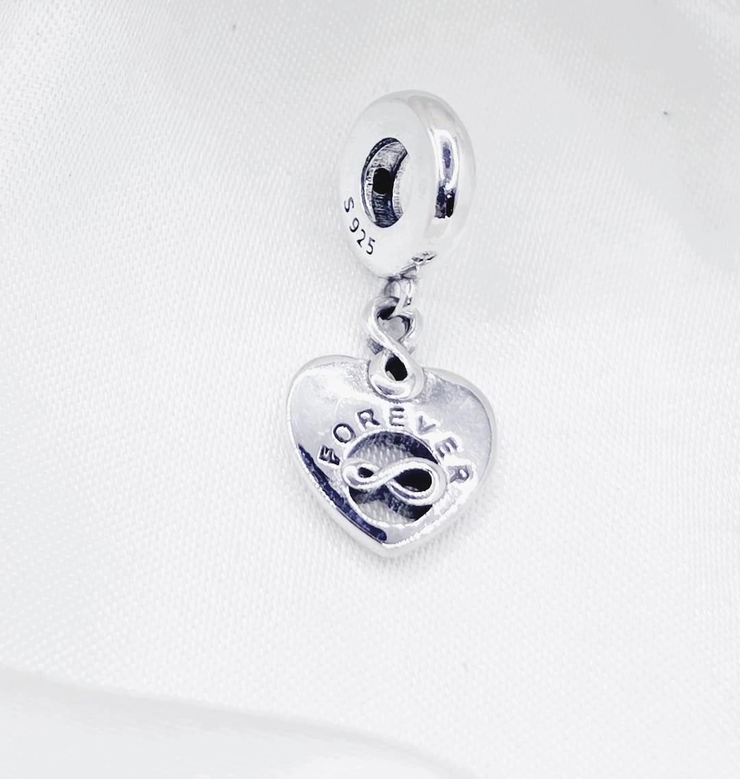 Sterling Silver Friends Forever Heart Dangle Charm: Women's Bracelet ...