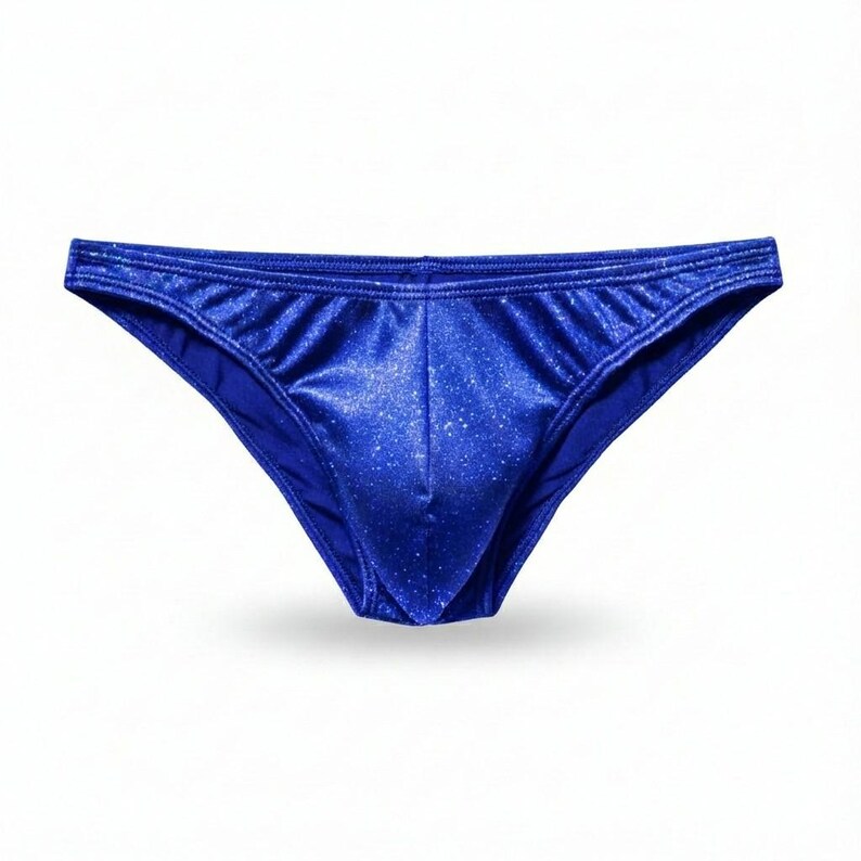 Metallic Sapphire Blue Posing Trunks Silver Glitter Bodybuilding ...