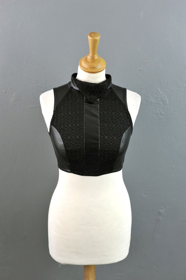 Cyberpunk PVC Crop Top Modern Futuristic Sleeveless Vest - Etsy