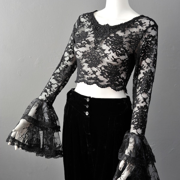 Romantic Goth Lace Tops - Etsy