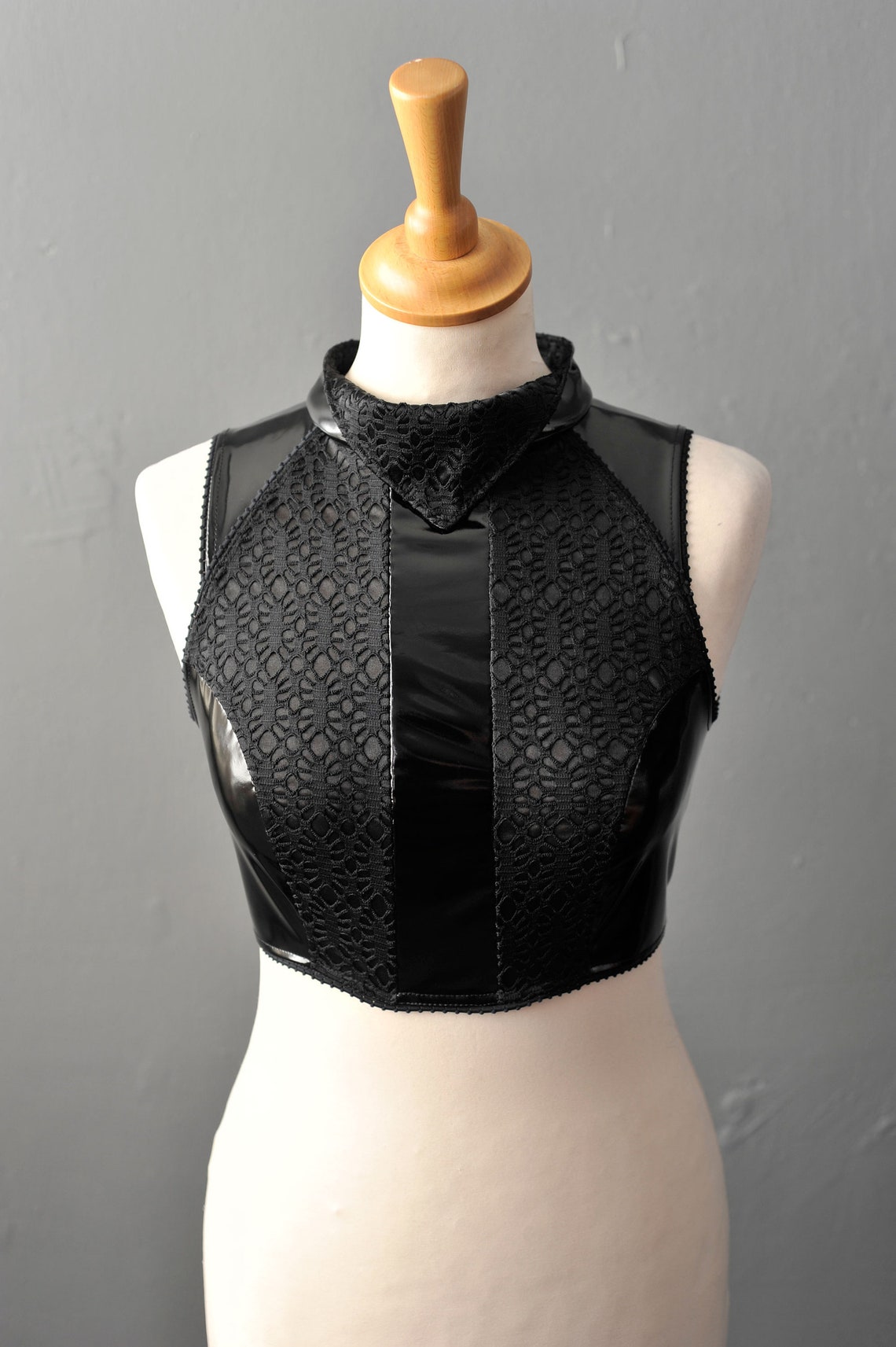 Cyberpunk PVC Crop Top Modern Futuristic Sleeveless Vest - Etsy