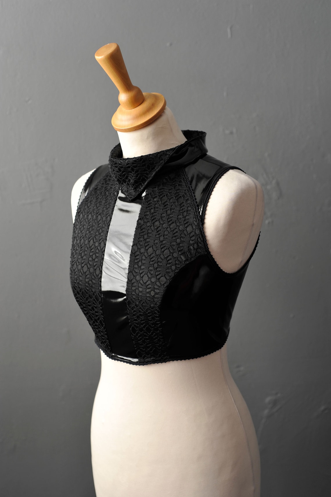 Cyberpunk PVC Crop Top Modern Futuristic Sleeveless Vest - Etsy