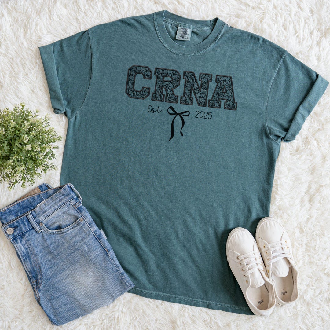 Custom CRNA Comfort Colors Shirt, Nurse Anesthetist Gift - Etsy
