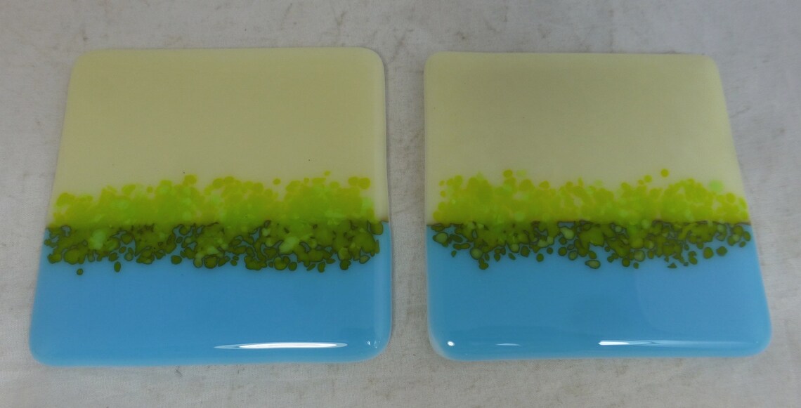 Cream and Baby Blue With Spring Green Accents Handmade Studio | Etsy