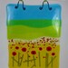 Fused Glass Poppy Fields Hanging Suncatcher Panel Wall Art - Etsy
