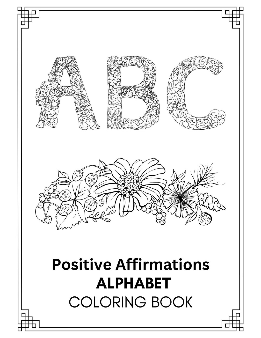 Positive Affirmation ABC Coloring Book - Etsy