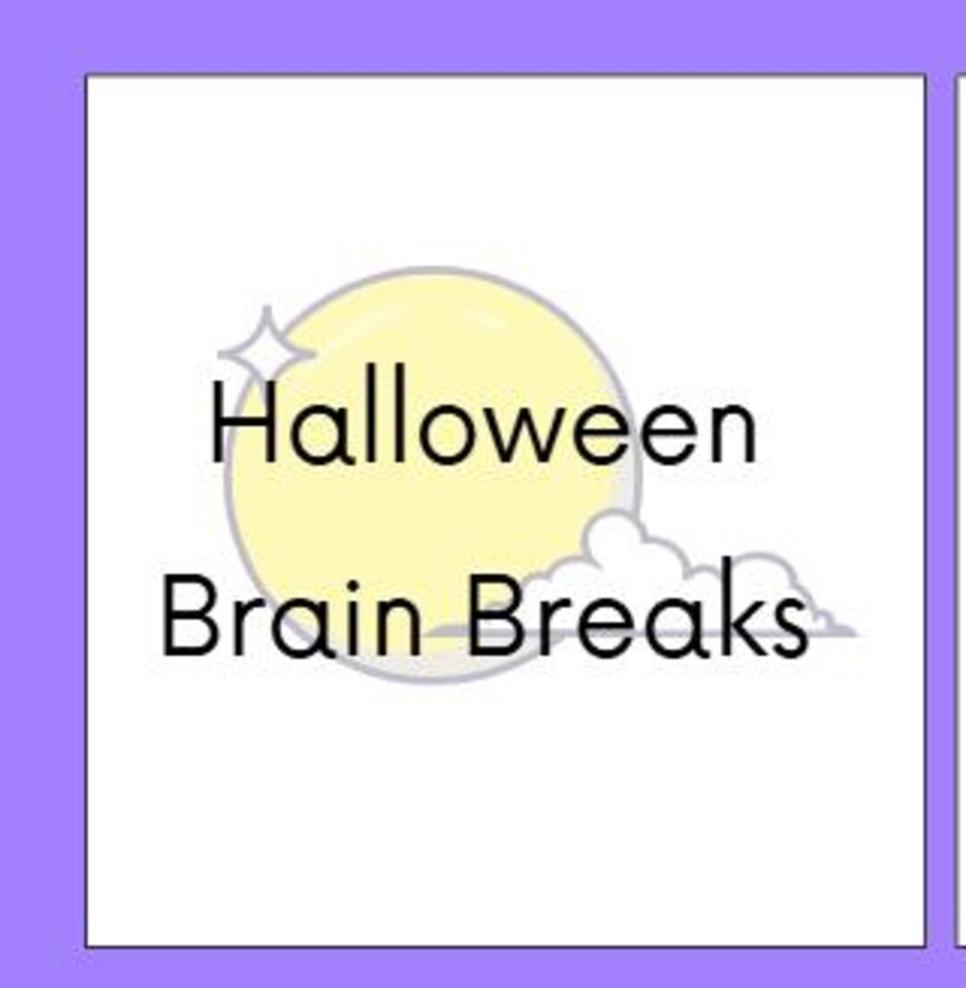 Halloween Brain Breaks | Instant Digital Download - Etsy